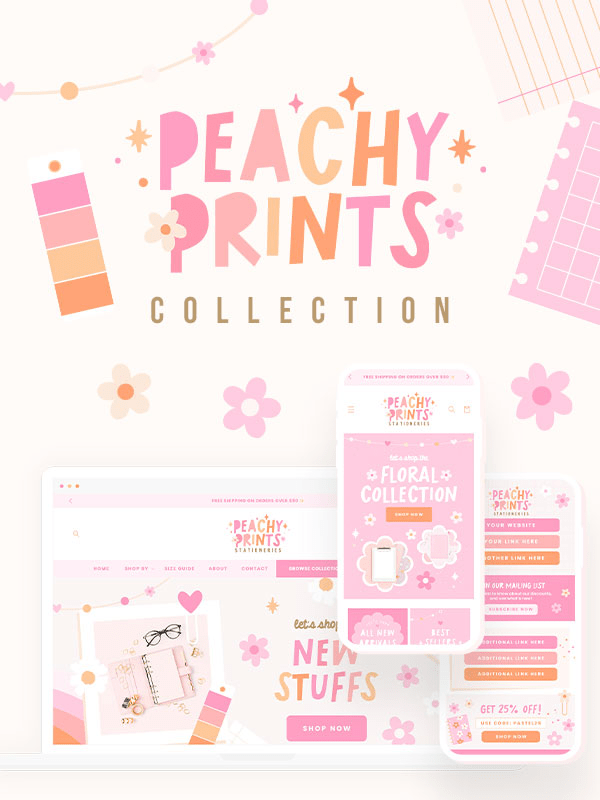 Peachy Prints – Pastel Grid