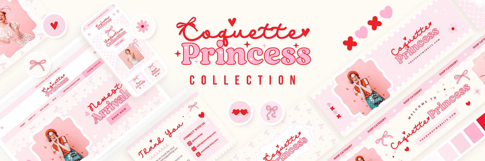 Coquette Princess Collection - Elegant Templates & Kits – Pastel Grid